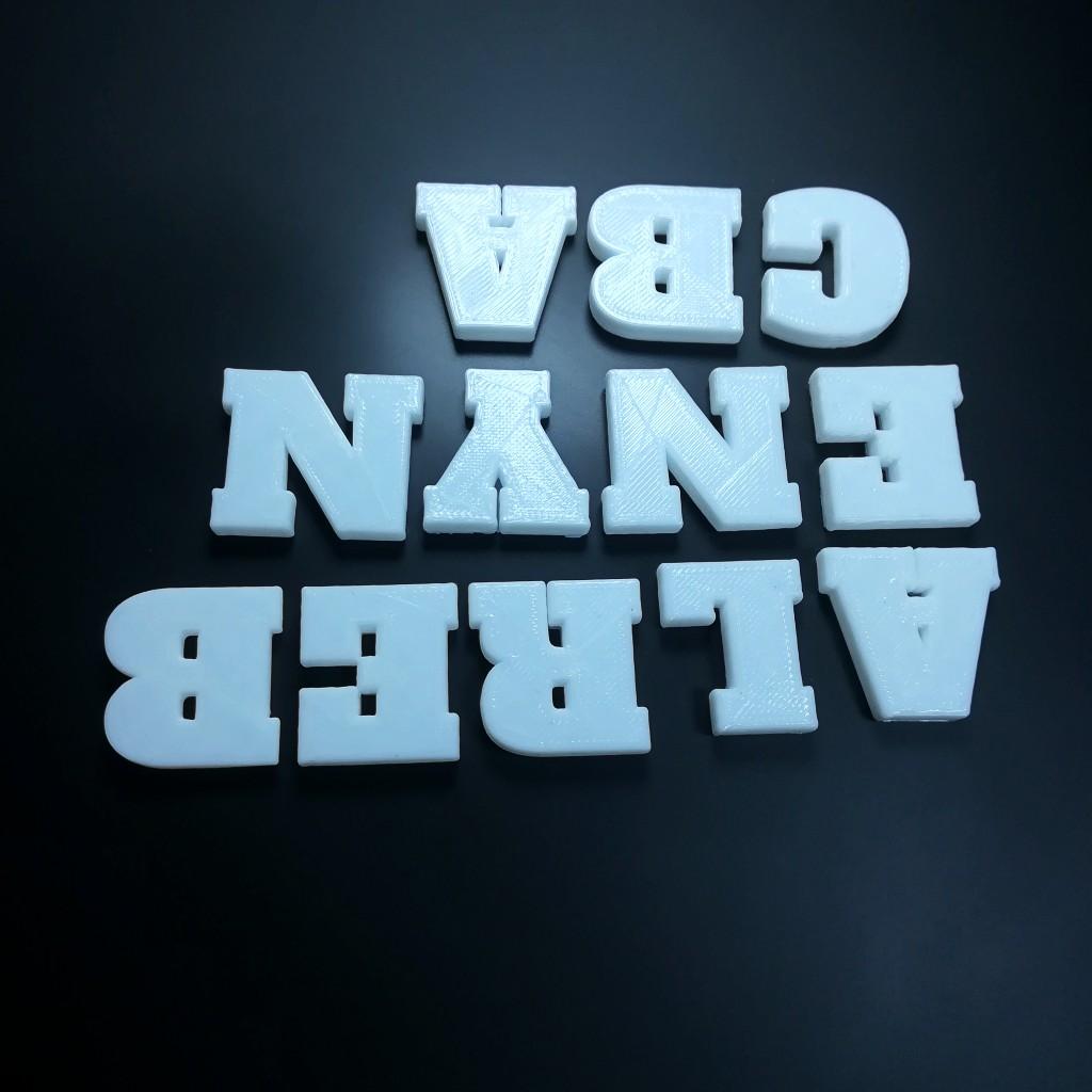 3D Printable Letters by Randy Voss