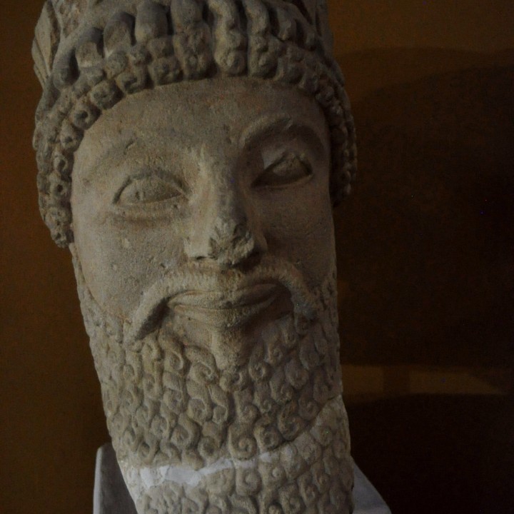 3D Printable Head of a male votary by Scan The World