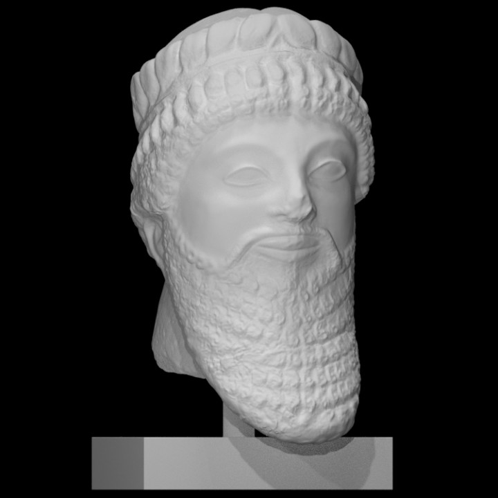 3D Printable Head of a male votary by Scan The World