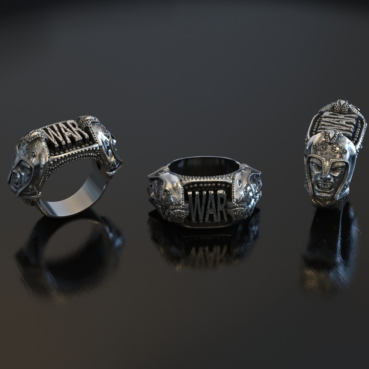 3D Printable The War Ring by Andrea Crazer