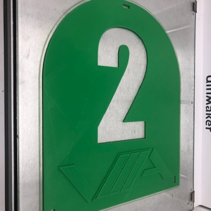 3D Printable Parking number by Yvan Proteau