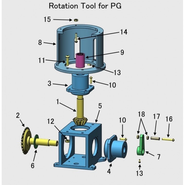3D Printable Rotation Tool for Propeller Governor by Motoo Kondo