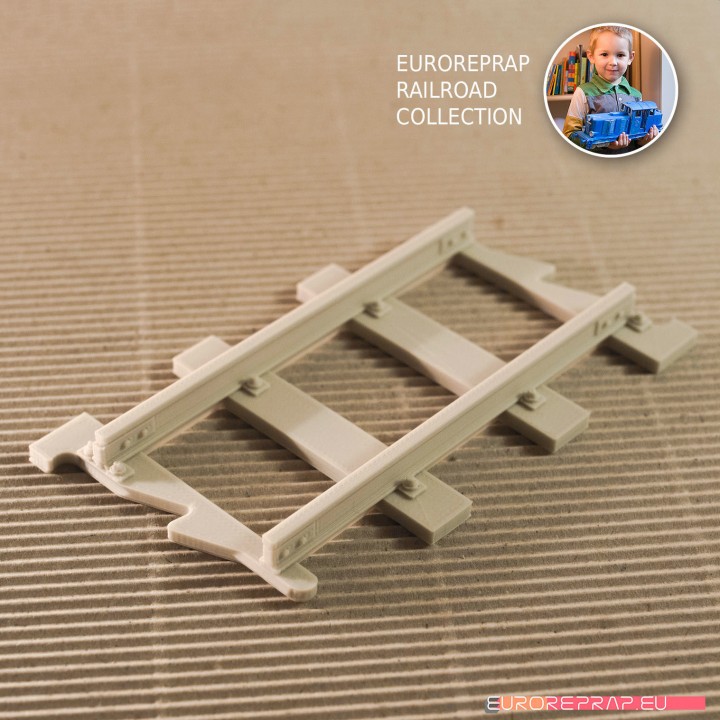 3D Printable Straight Track (No1A) - Euroreprap Railroad System by ...