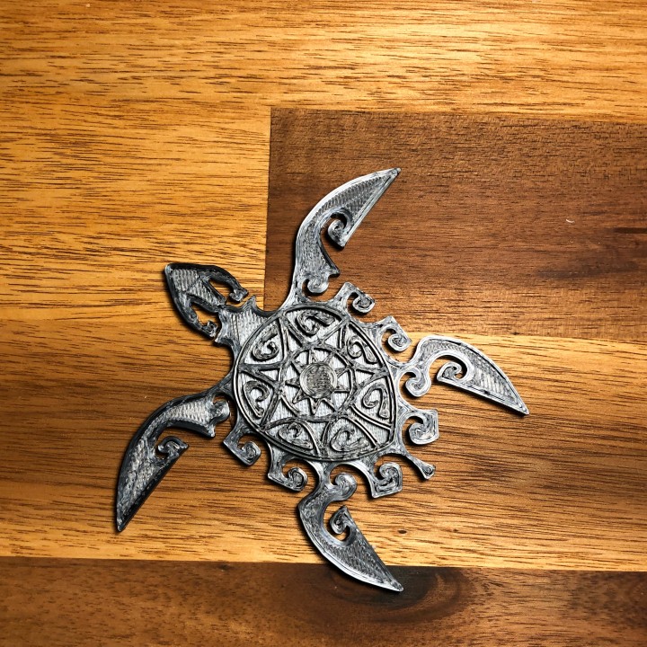 3D Printable Tribal Turtle by Nick Eybergen