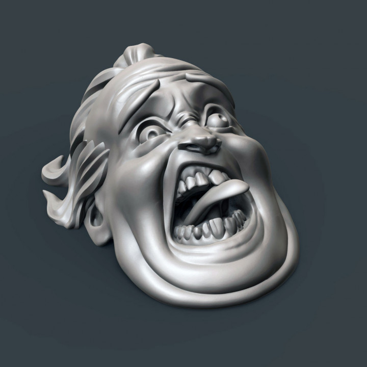 3D Printable Decapitated Screaming Head by Eastman