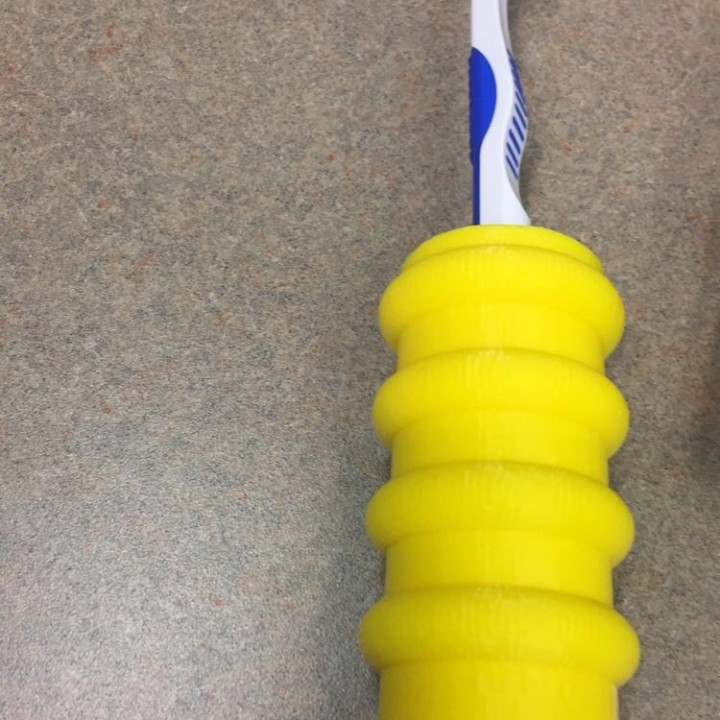 3D Printable Arthritis Toothbrush Grip by Weston Butler