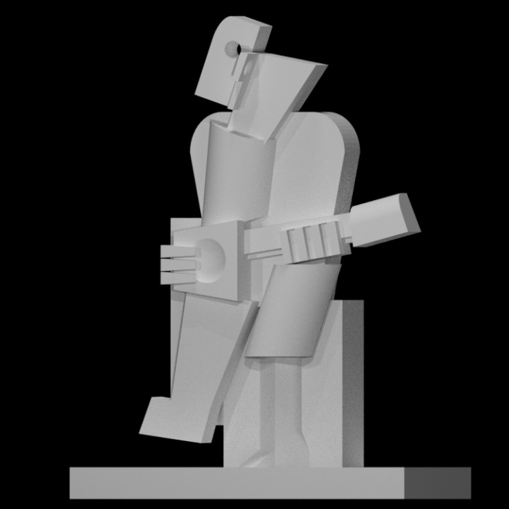 3D Printable Cubist sculpture by Caz Egelie
