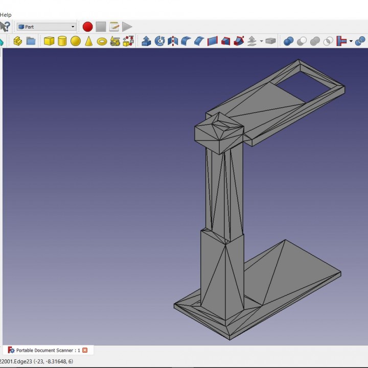 3D Printable Portable Document Scanning Stand by Sasank Potluri