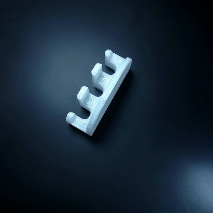 3D Printable Small Cable Holder (3 Cables) by MakerM