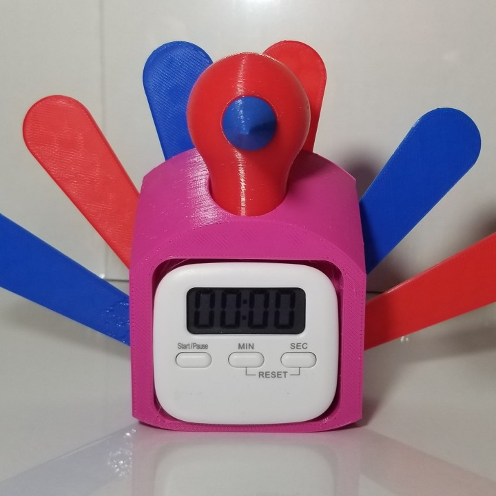 3D Printable November UFO Turkey Timer Holder by Alien3D