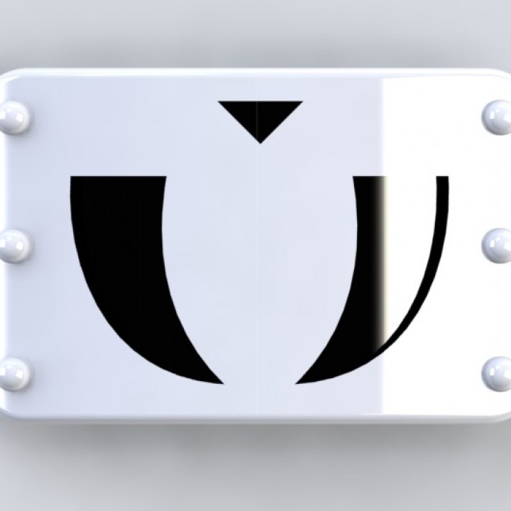 3D Printable Forehead Protector with the Inuzuka clan symbol by Juan A.