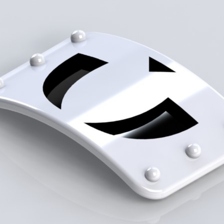 3D Printable Forehead Protector with the Inuzuka clan symbol by Juan A.