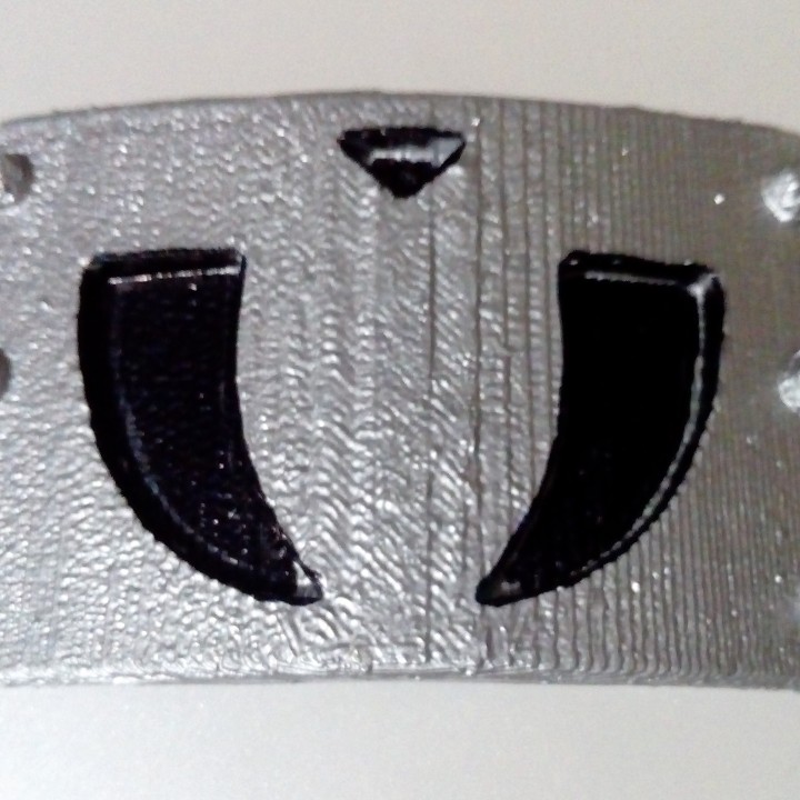 3D Printable Forehead Protector with the Inuzuka clan symbol by Juan A.