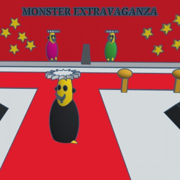 3D Printable Monster Extravaganda - Mr Boo by Anne Rowsell