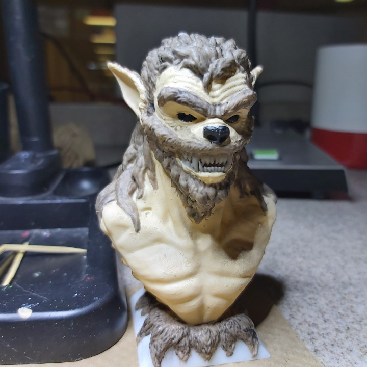 3D Print of Werewolf bust by Target1431