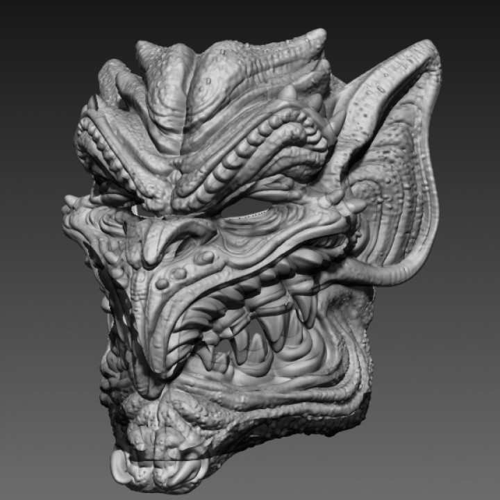 3D Printable Gargoyle Mask by Richard Hanson