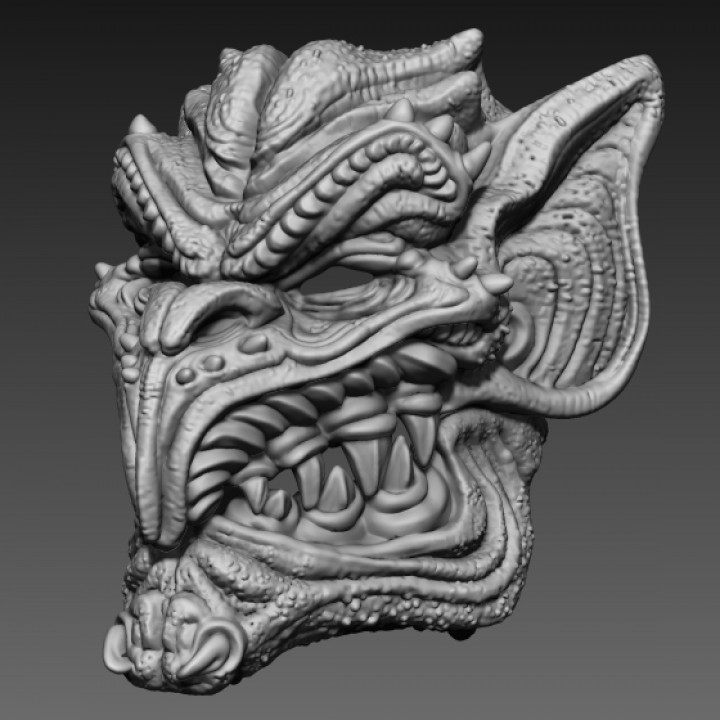 3D Printable Gargoyle Mask by Richard Hanson