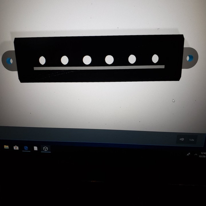 3D Printable basic 6 string bridge by samson lee bunnell