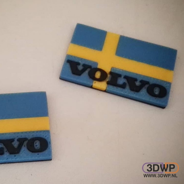 3D Printable Volvo Swedish Flag by 3DWP