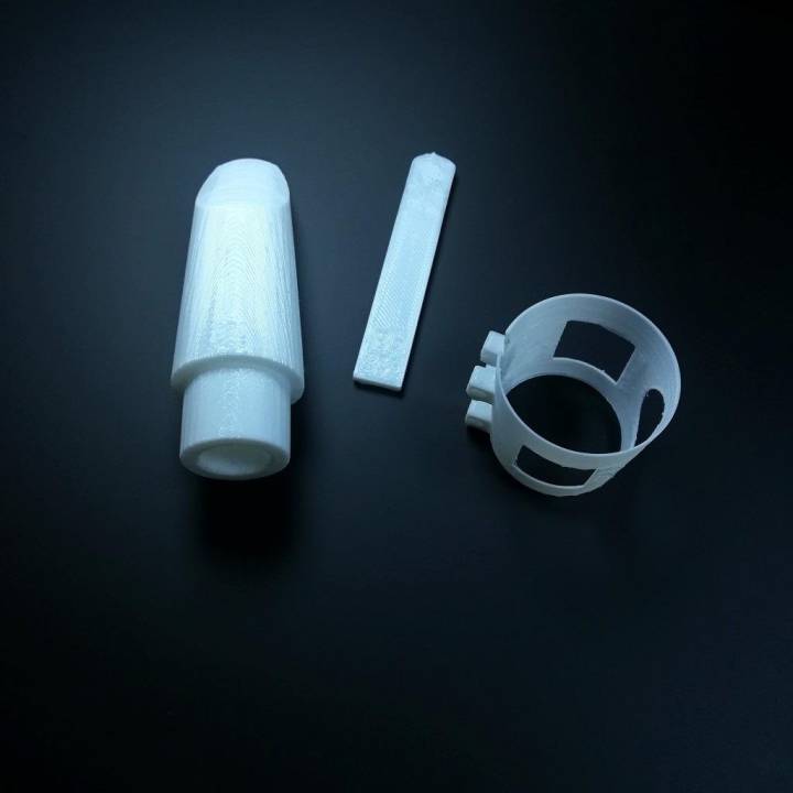 3D Printable clareinet mouthpiece w/reed by Hunter Michaelson
