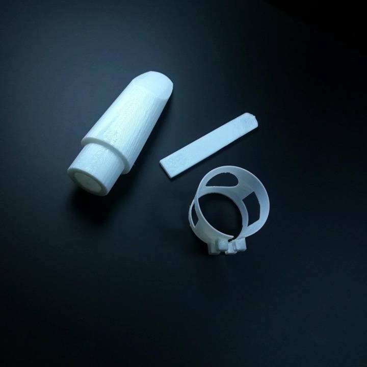 3D Printable clareinet mouthpiece w/reed by Hunter Michaelson