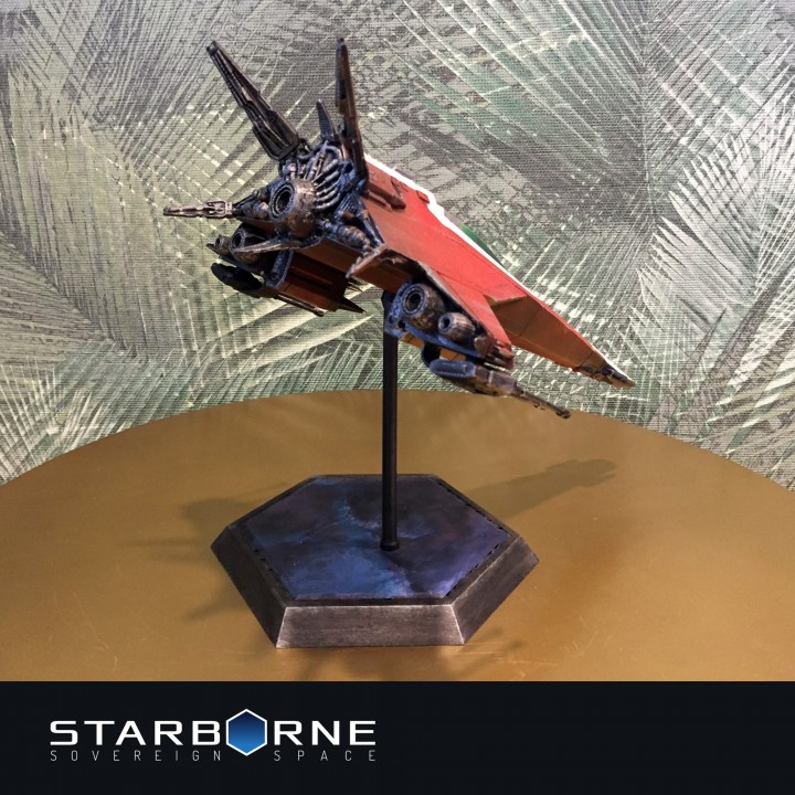 3D Printable Corvette Light Assault Ship from Starborne by glar