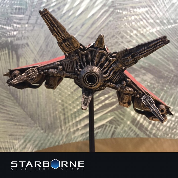 3D Printable Corvette Light Assault Ship from Starborne by glar