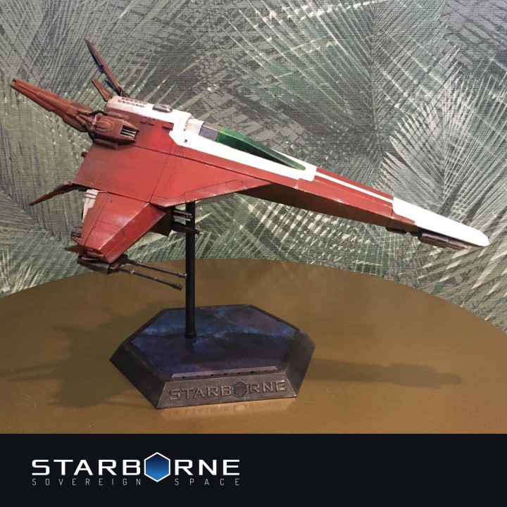 3D Printable Corvette Light Assault Ship from Starborne by glar