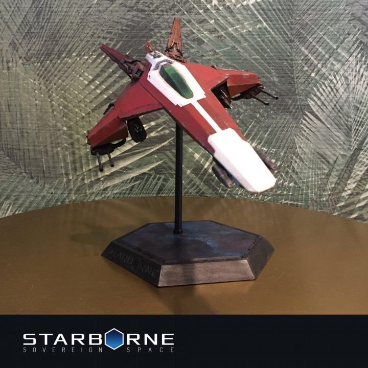 3D Printable Corvette Light Assault Ship from Starborne by glar