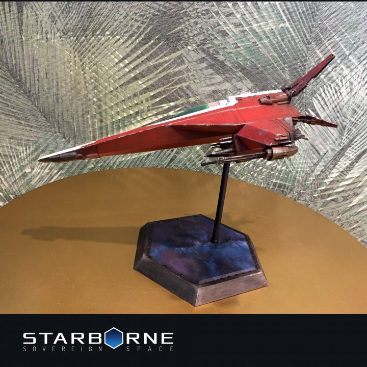 3D Printable Corvette Light Assault Ship from Starborne by glar