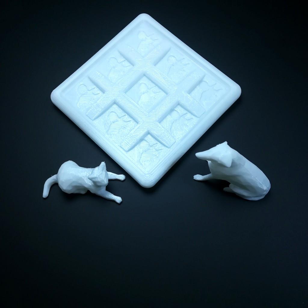 3D Printable Tic-Tac-Toe - With Playing Shapes by Parth Amit Chougule