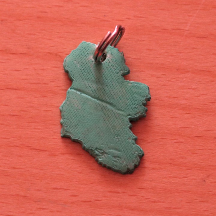 3D Printable Ireland Keychain by B Murphy