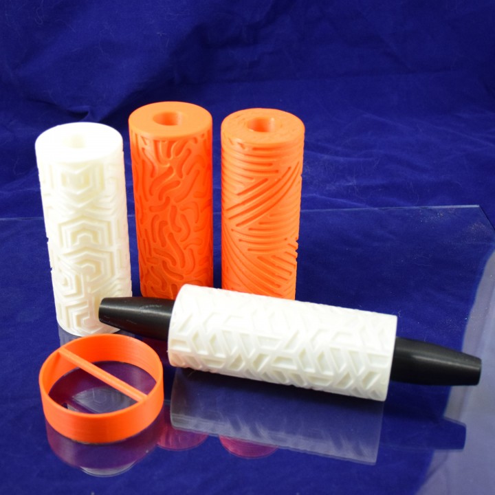 3D Printable Cookie Pattern Rollers Geometry Bundle by Tanya Wiesner