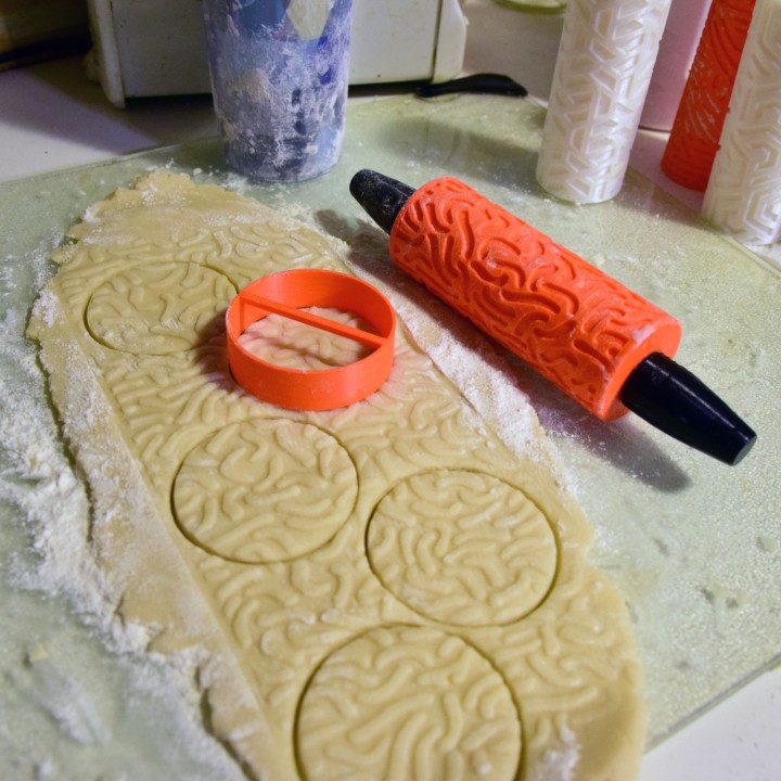 3D Printable Cookie Pattern Rollers Geometry Bundle by Tanya Wiesner