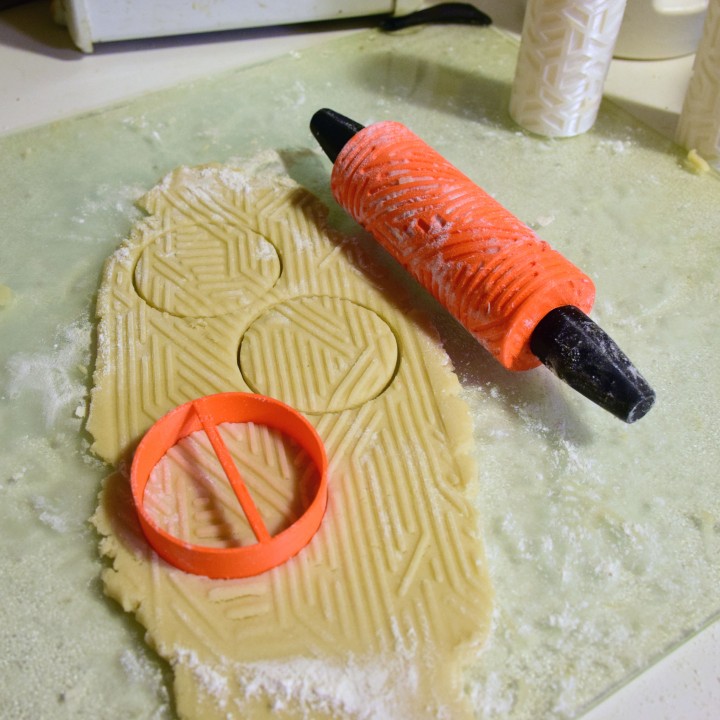 3D Printable Cookie Pattern Rollers Geometry Bundle by Tanya Wiesner