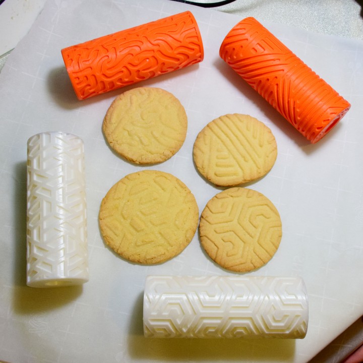 3D Printable Cookie Pattern Rollers Geometry Bundle by Tanya Wiesner