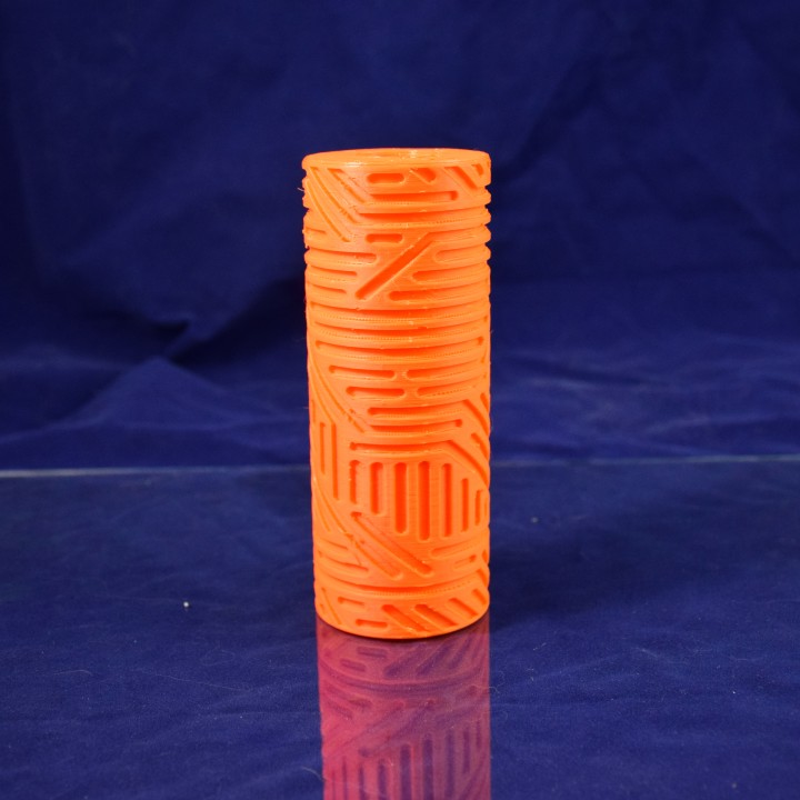 3D Printable Cookie Pattern Roller Geometry Design 3 by Tanya Wiesner