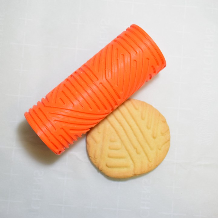 3D Printable Cookie Pattern Roller Geometry Design 3 by Tanya Wiesner