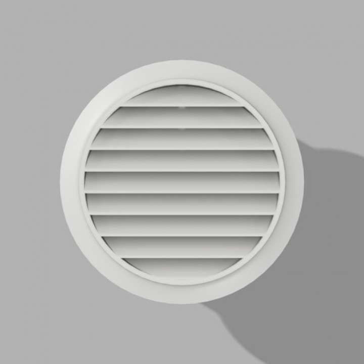 3D Printable Vent cover, Louver round 100mm by Michael Maier
