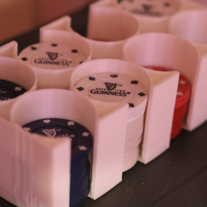3D Printable Poker chip holder by B Murphy