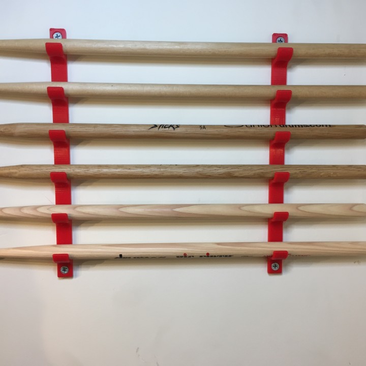 3D Printable Drum Stick Holder/Display by Isaac Fournier