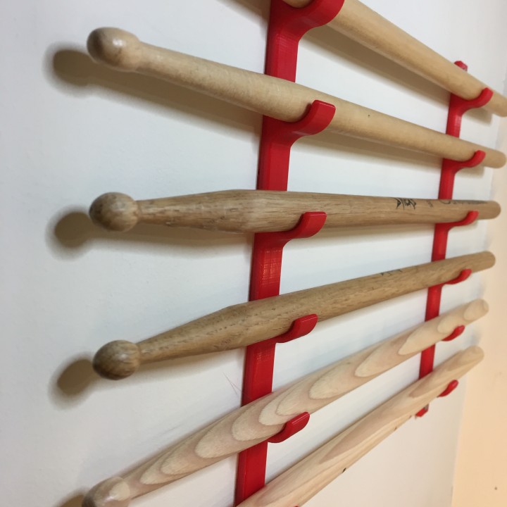 3D Printable Drum Stick Holder/Display by Isaac Fournier