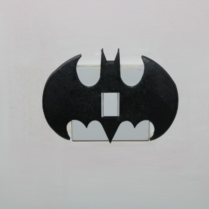 3D Printable Batman Light switch cover by B Murphy