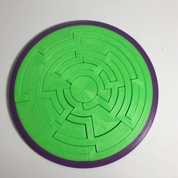 3D Printable Circle Puzzle by Jordan Dubois