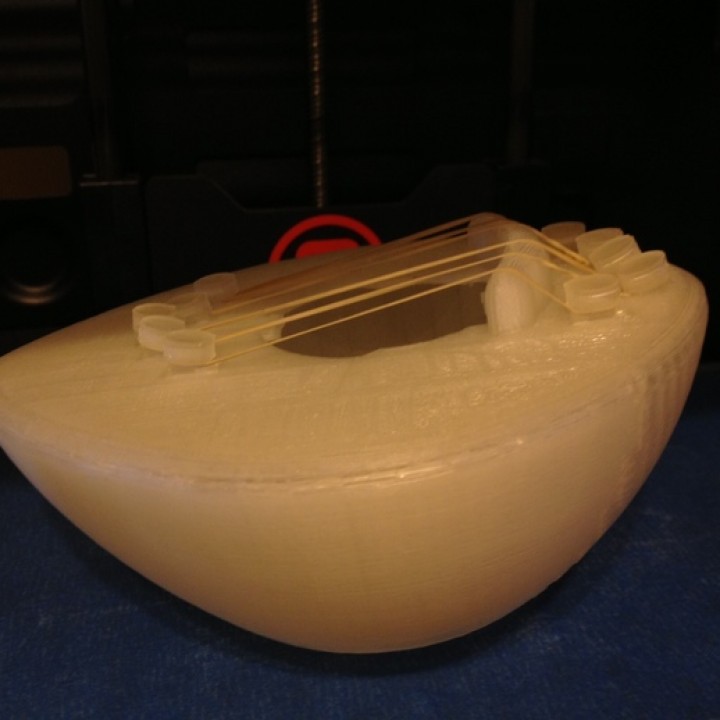 3D Printable rubberband string instrument by Thái Việt Dũng