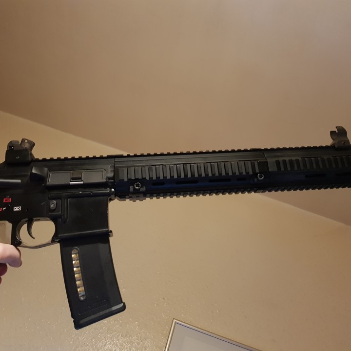 3D Printable Airsoft 416 Front Handguard Extension by Robert Kennion