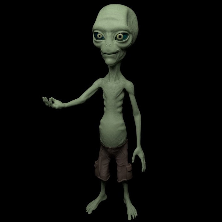 3D Print of Urban Alien - Thug by stephenthirkill