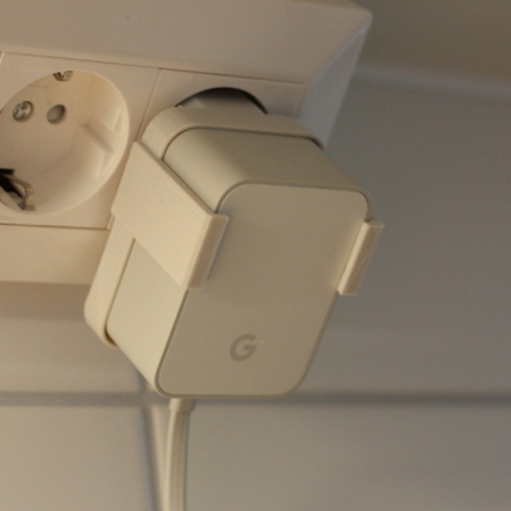 3D Printable Google Home power plug adapter by Grisworks