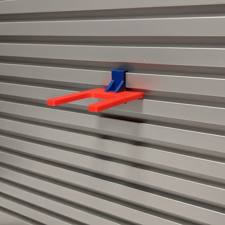 3D Printable Barcode Scanner Gun Holder for Slot Wall by Matt McQueen