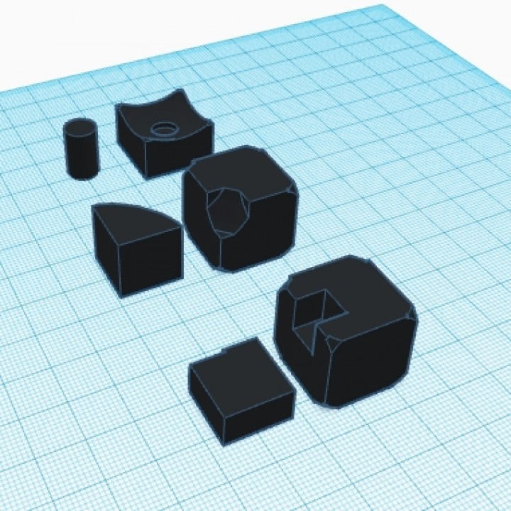 3D Printable Parts of a Rubik's cube by Rocky Sereni